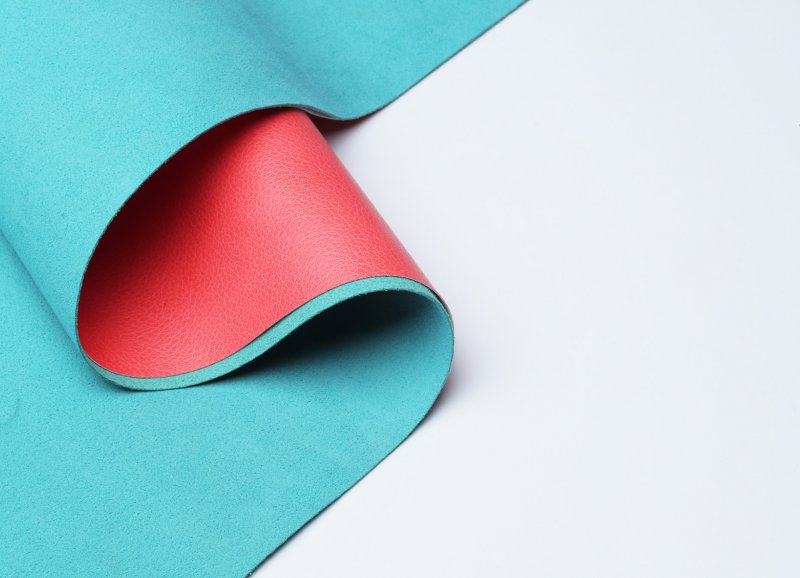 Man-made leather with nylon made from 100 percent recycled materials ...